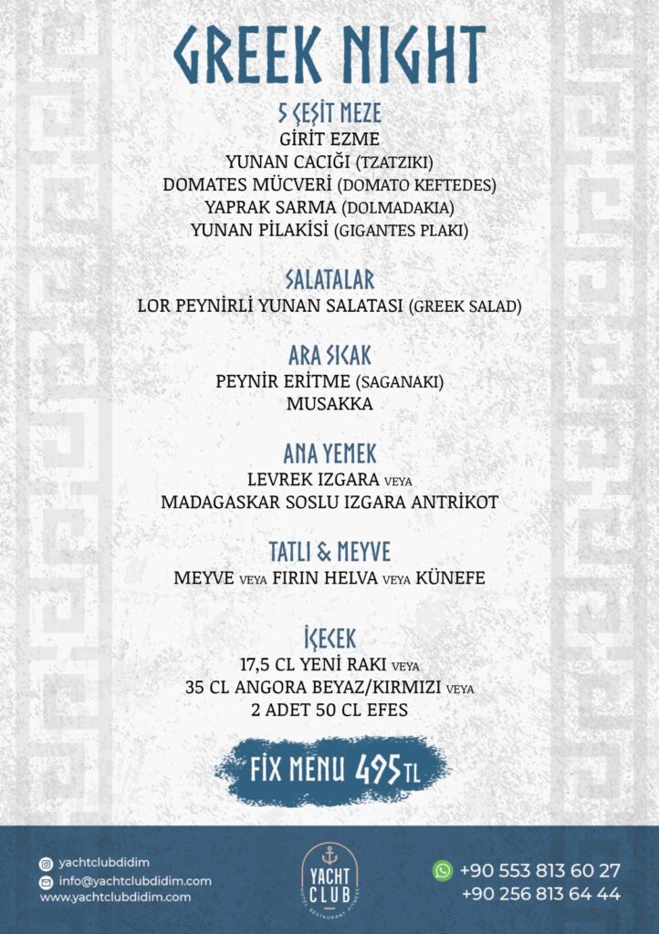 Greek night | Yacht Club Didim